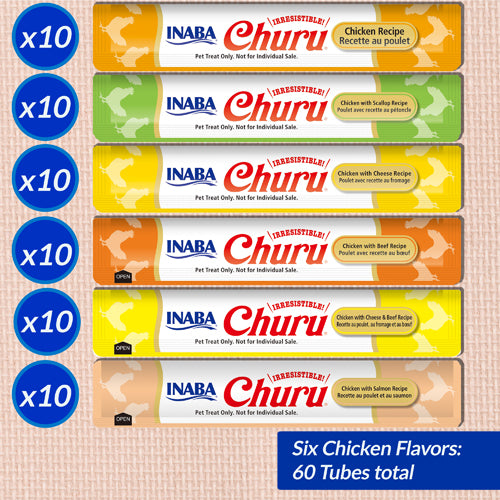 CHURU 60 ct Chicken Variety Box (14gx60) - PETSPLANS